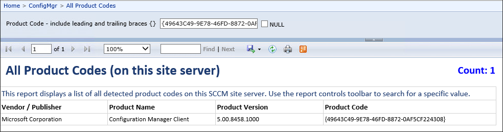 SCCM Report for All Product Codes on a Site Server - fkylewright.com